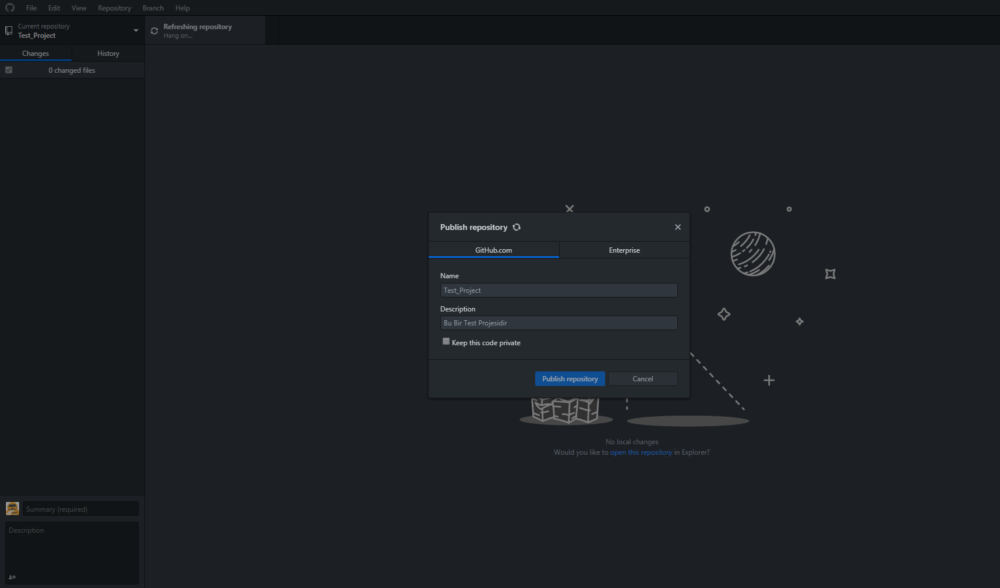 Github 7 Bilgisayarımızdaki Projeyi Github Desktop İle Github'a Yükleme ...