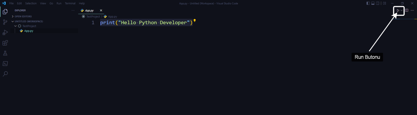 Visual Studio Code Tutorial Python Kodlarını Çalıştırma (Run Etmek ...