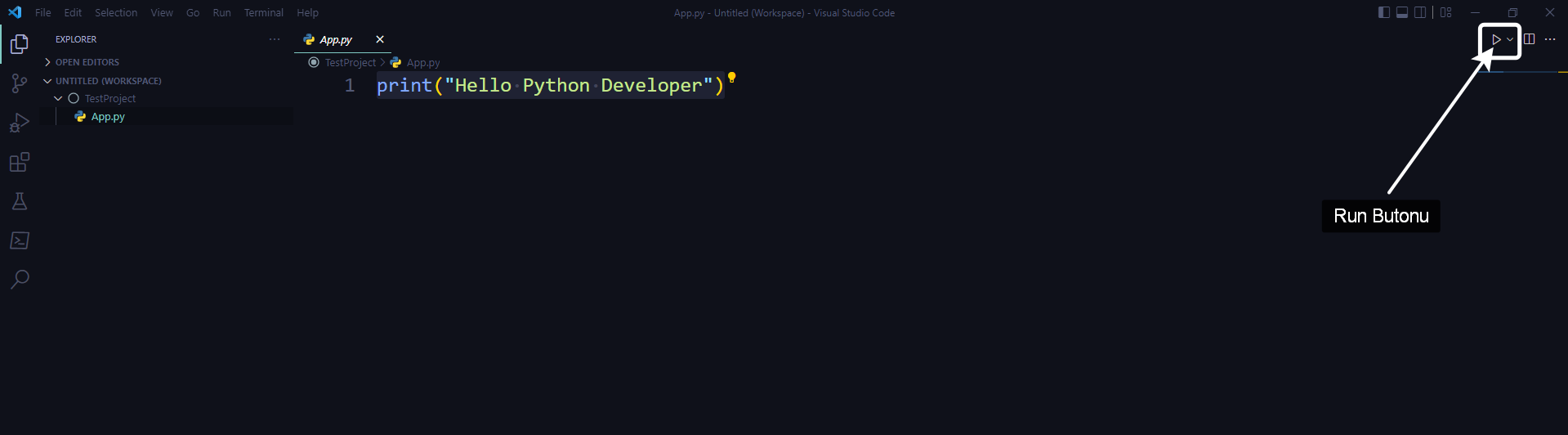 Visual Studio Code Tutorial Python Kodlarını Çalıştırma (Run Etmek ...