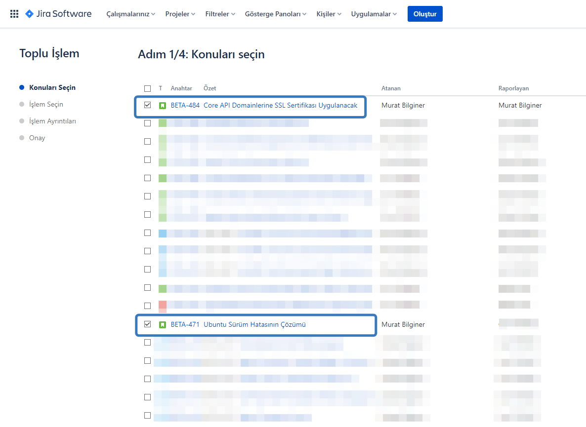 Jira Tips 2 - Task'leri Toplu Halde Başka Bir Task Altına SubTask ...