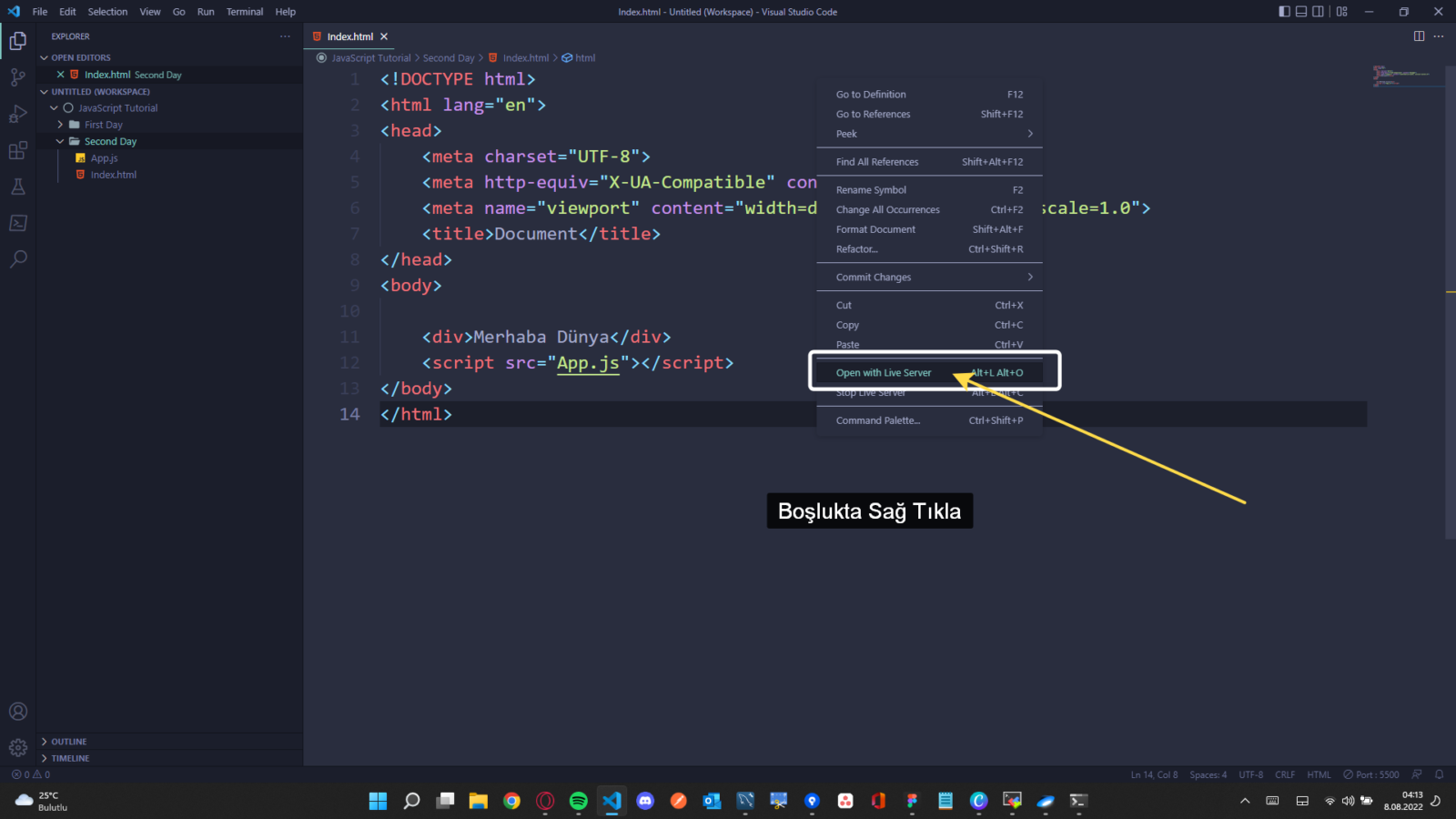 Visual Studio Code Tutorial Live Server Extension Nedir - Kurulumu ve ...