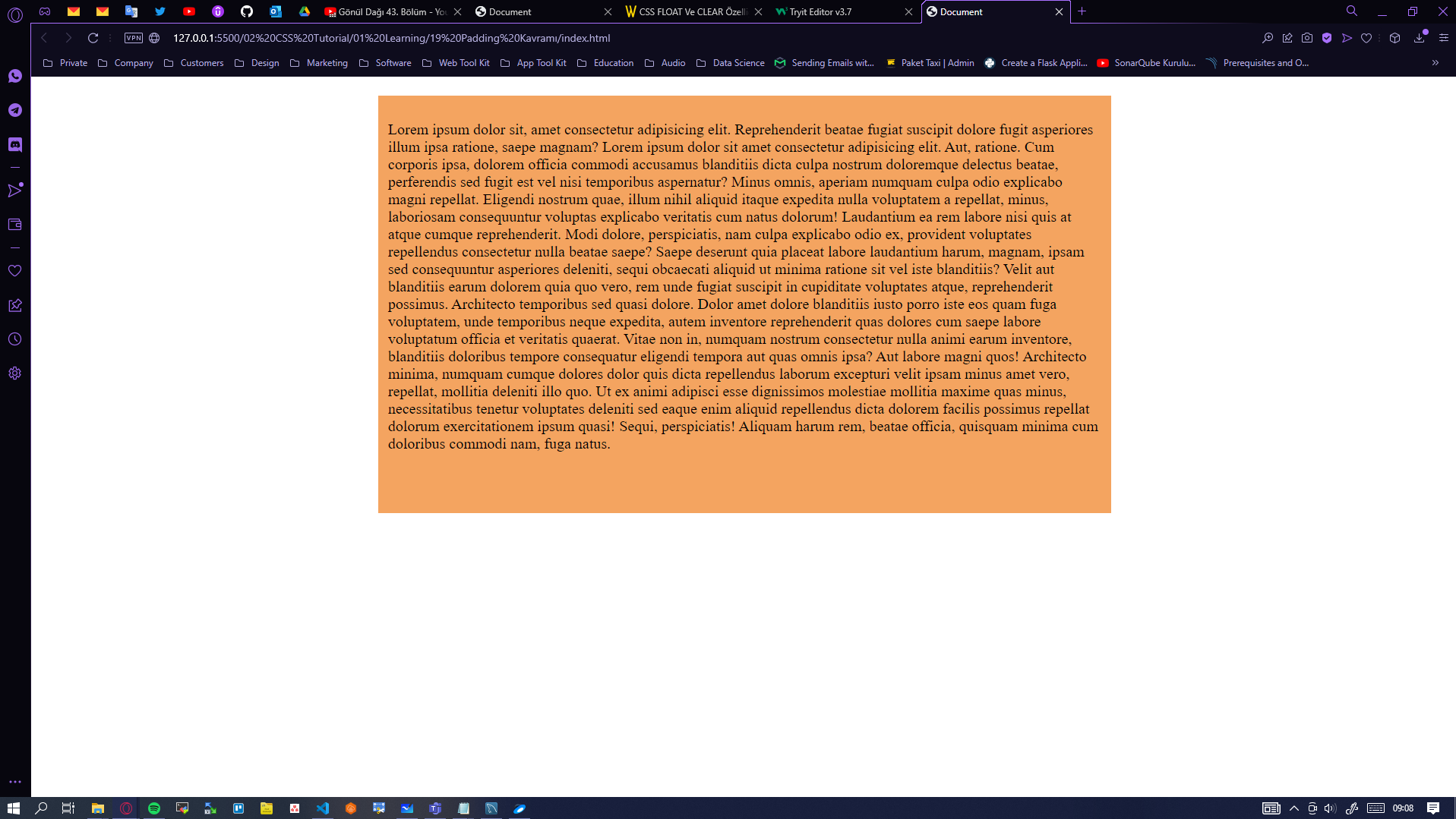 FrontEnd Developer RoadMap - CSS3 Tutorial 26 Padding Kavramı - Murat ...