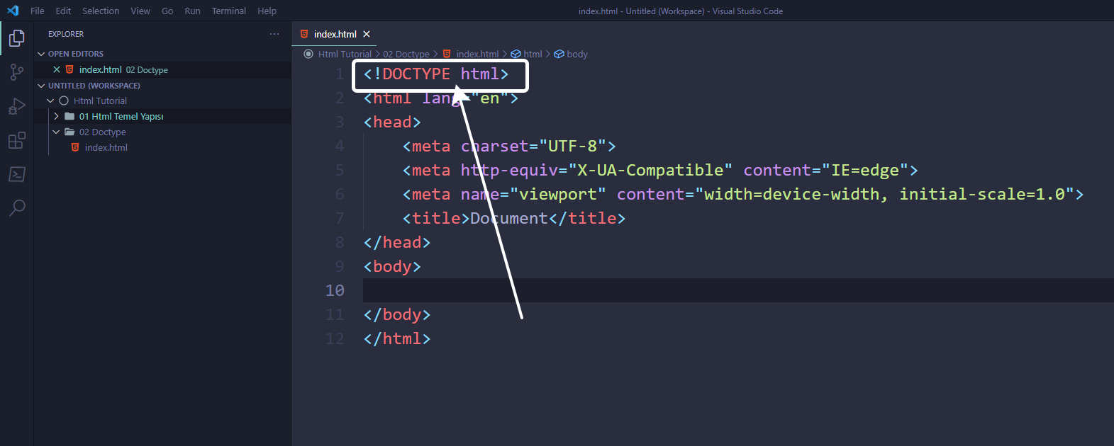 FrontEnd Developer RoadMap - HTML 5 Tutorial 8 !Doctype Nedir Neden ...