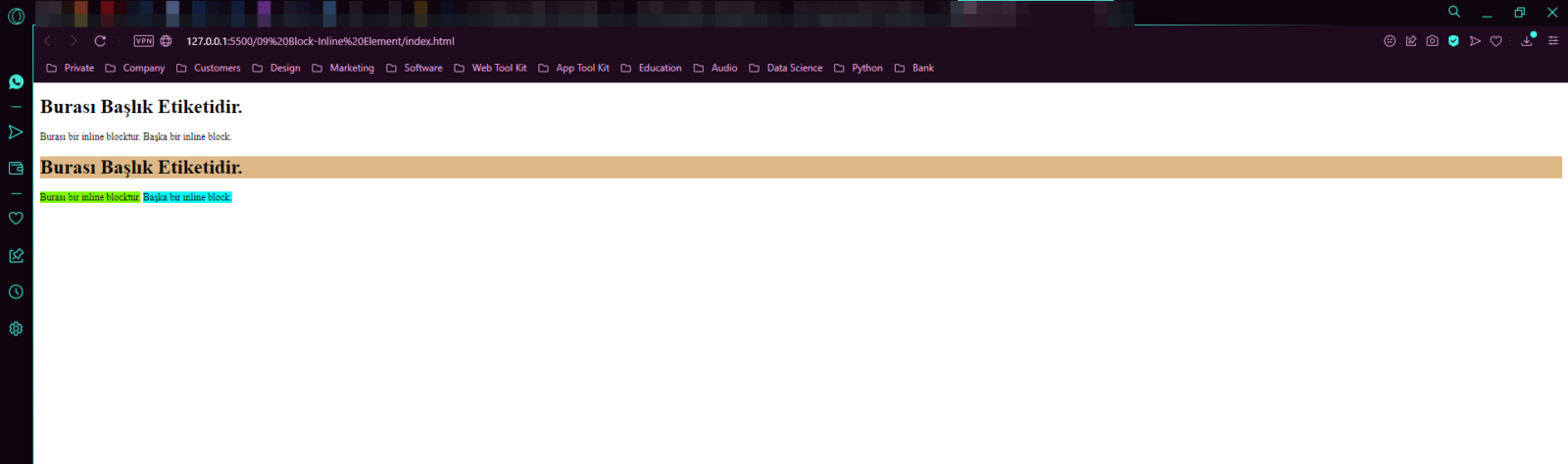 Frontend Developer Roadmap Html 5 Tutorial 15 Block Inline Kavramları Murat Bilginer