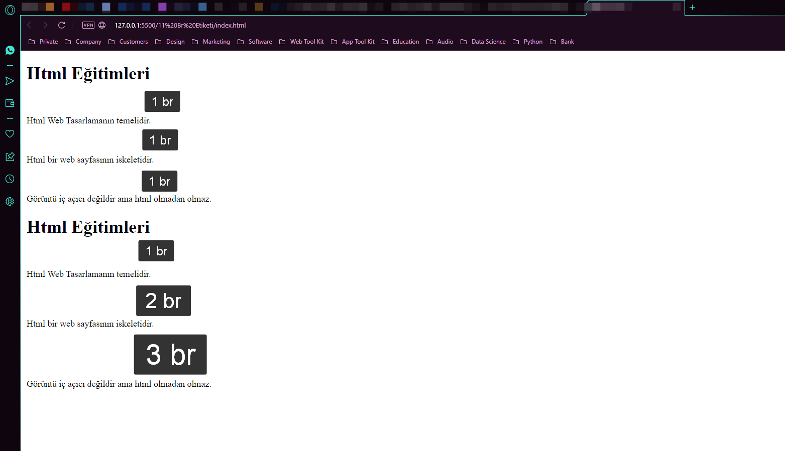 FrontEnd Developer RoadMap - HTML 5 Tutorial 17 Alt Satıra Geç Etiketi ...