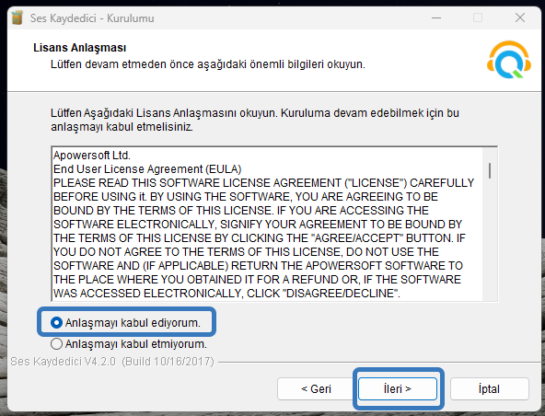 Windows Program Kurulumları 17 APowerSoft Ses Kaydedici - Murat Bilginer